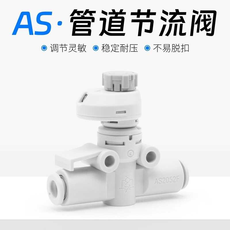 Pneumatic connector with scale and lock throttle valve, speed ...