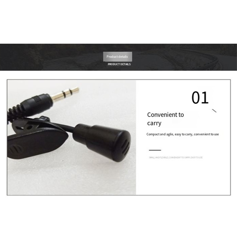 3.5mm Mini Studio Speech Microphone Speech Mic Clip On Lapel For PC ...