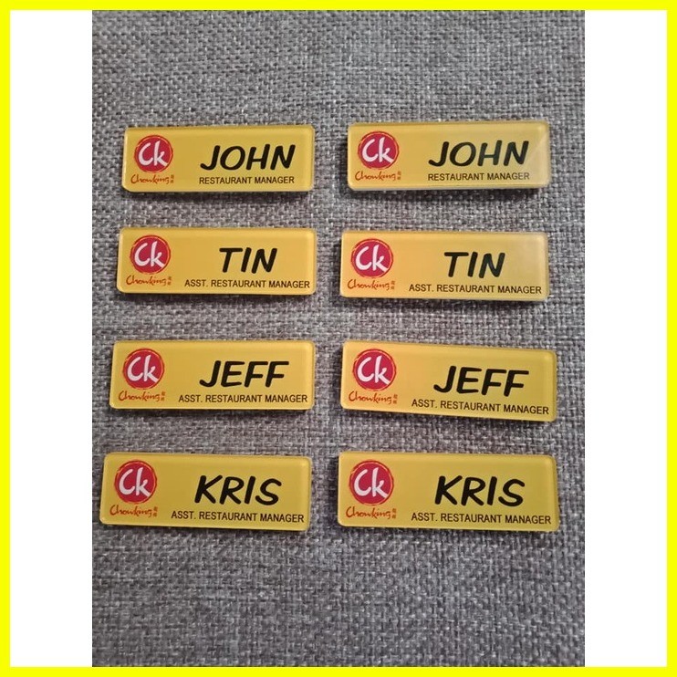 CHOWKING PERSONALIZED NAMEPLATE MAGNETIC PIN | Shopee Philippines