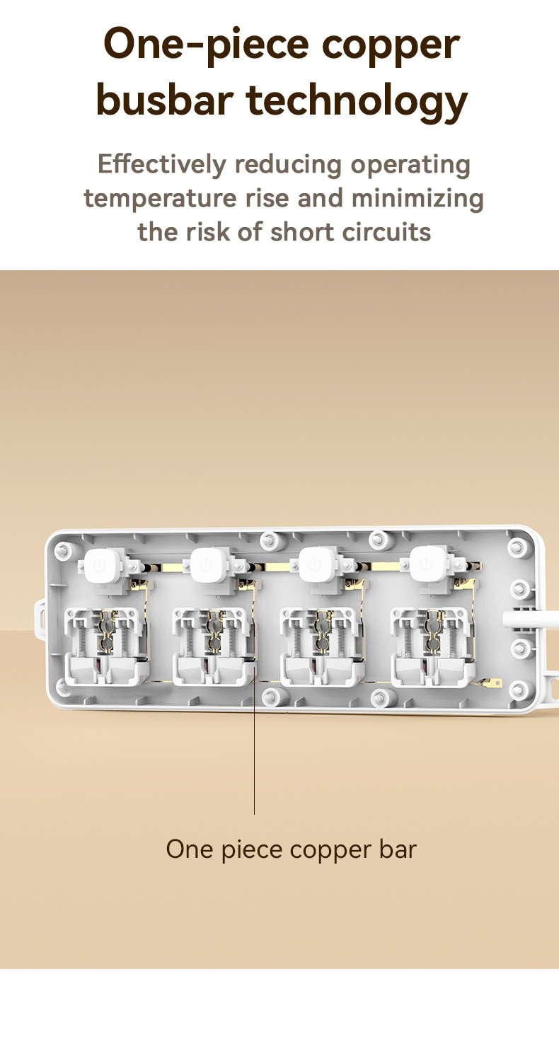 Deli Tools 2/3/5M Universal Power Strip 3 Groups Electric Sockets Power ...