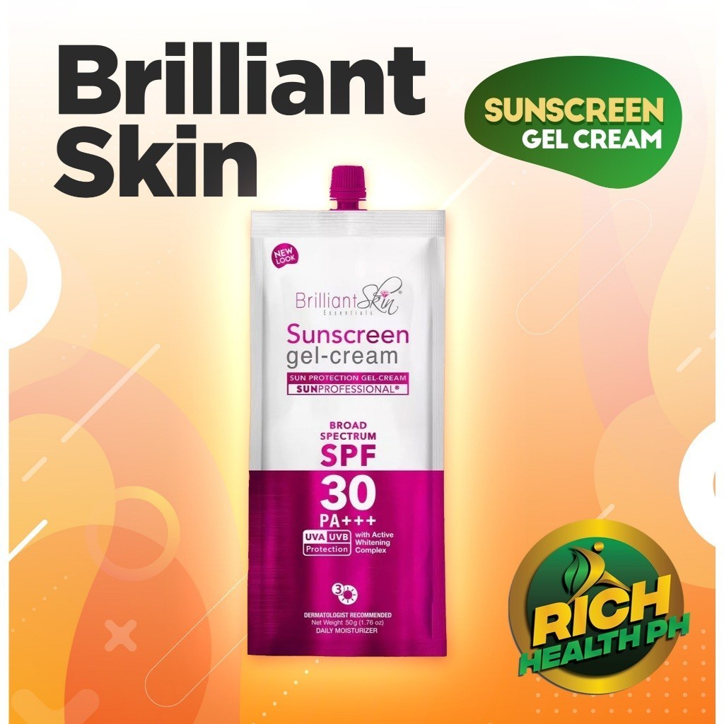 BUY1 TAKE2 BRILLIANT SKIN Sunscreen Gel-Cream Classic 50g | Light Pink Perfect Formula | Shopee ...