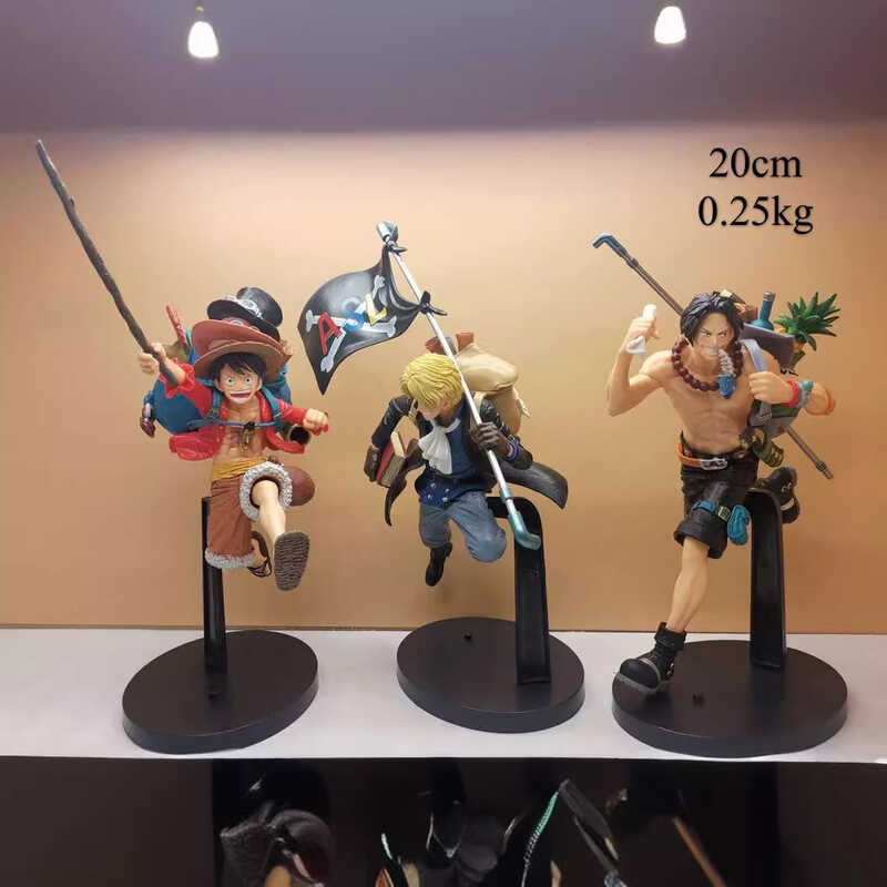 Styling One Piece King Running Three Brothers Backpack Luffy Ace Sabo ...