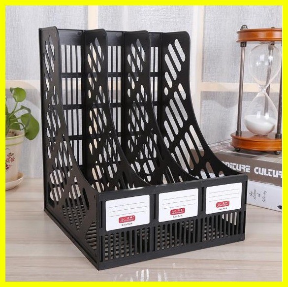 Three-column file data storage rack Office organizer Office supplies ...