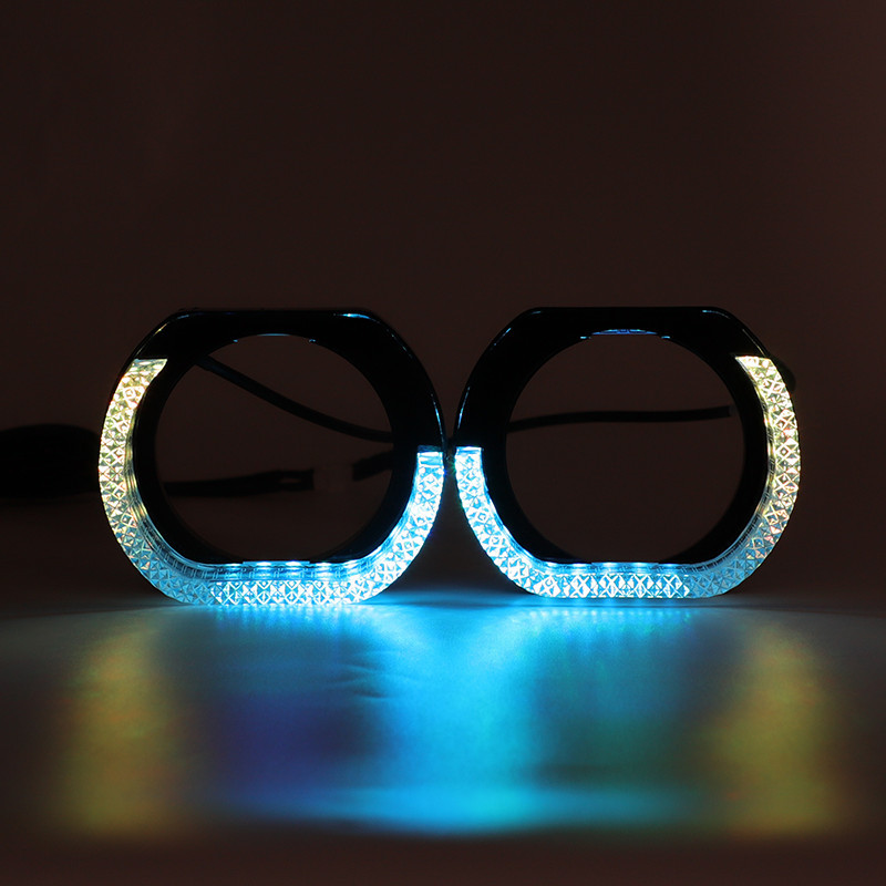 2.5" 3'' 5D Crystal RGB Angel Eyes Mask Colorful LED Halo Rings For Bi ...