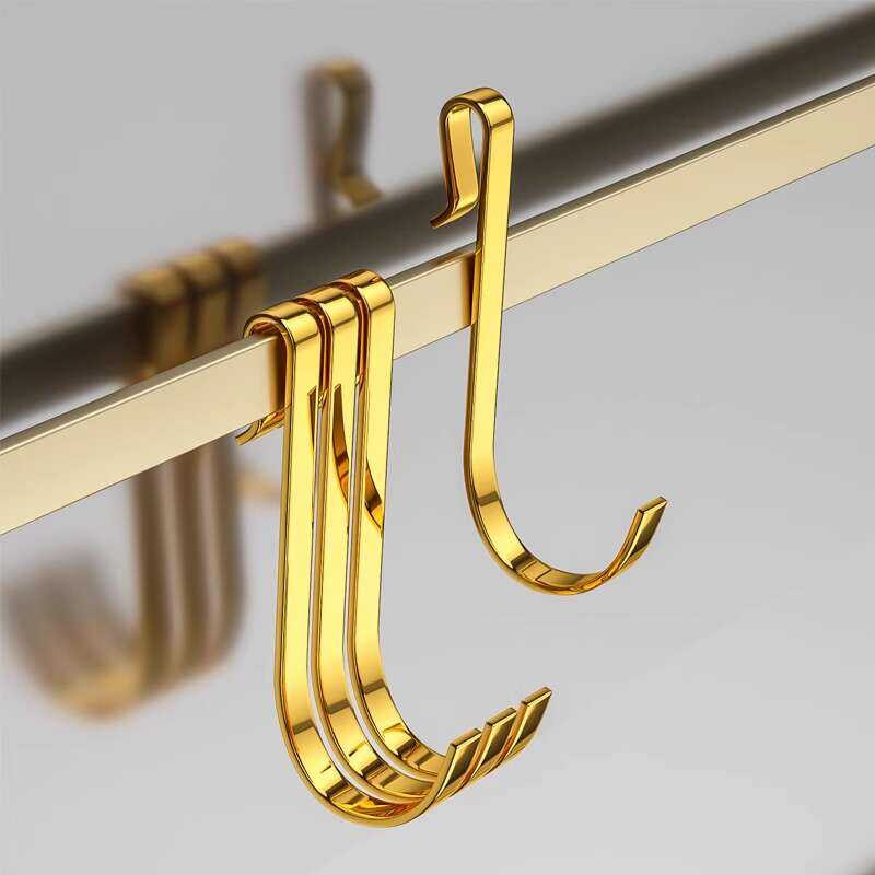 Gold stainless steel single hook S hook hook right angle hook strong ...