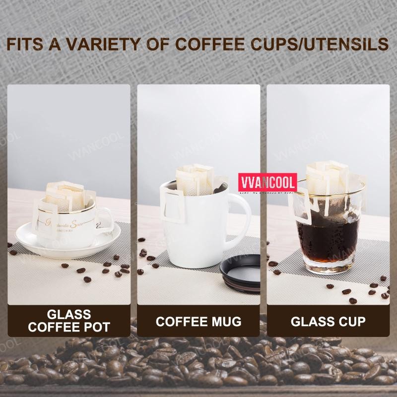 SALE 50/100pcs Coffee Filter Paper Bag Hanging Ear Drip Coffee Bag ...