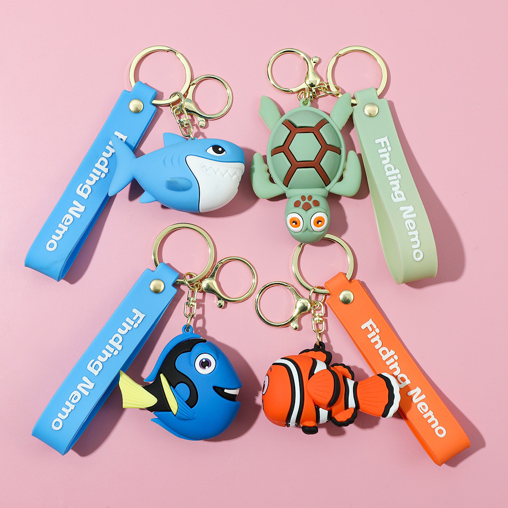 New Finding Nemo Keychain Clownfish Nemo Marlin Gill Dory Cartoon ...