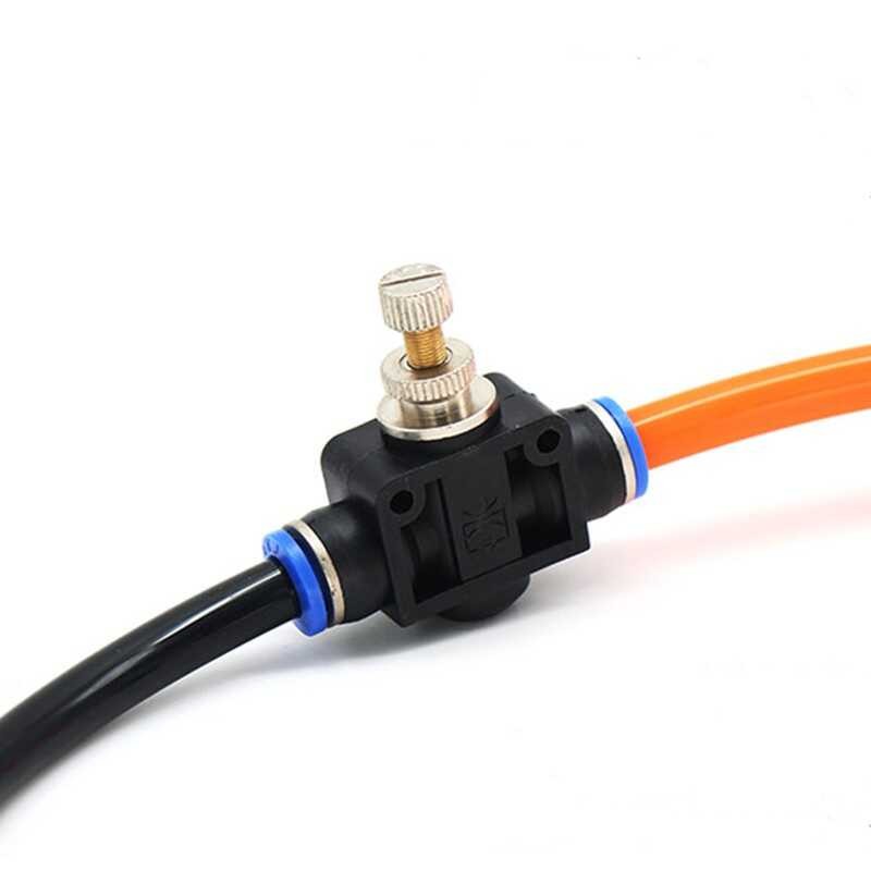 flow 4mm 6mm 8mm 10mm 12mm Pneumatic Airflow Regulator Air Hose Tube Gas Flow Adjust Connectors ...