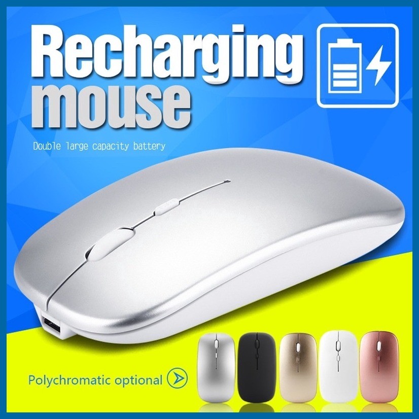 Rechargeable Dual Mode (Bluetooth & Wireless) Mouse Ultra Slim Wireless ...