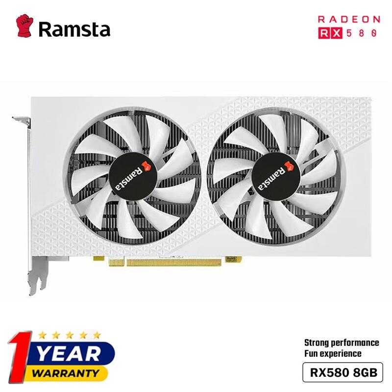 RAMSTA AMD Radeon Rx580 8Gb 256 Bit Gddr5 Video For PC With HDMI DVI ...