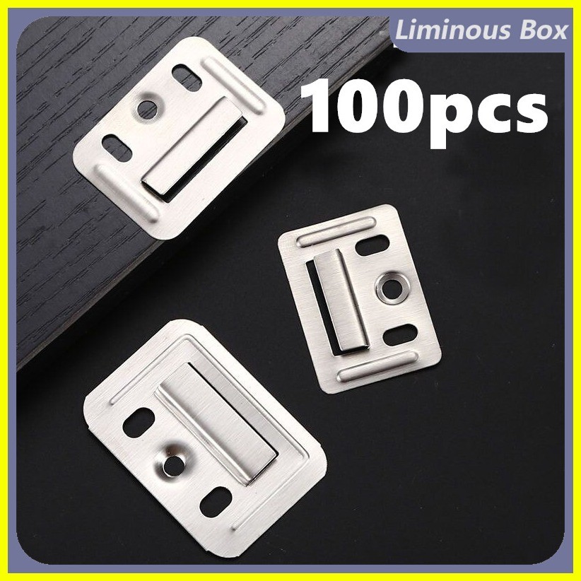 100pcs PVC Wall Panel Clip Stainless Steel Wall Board Clip Wall ...