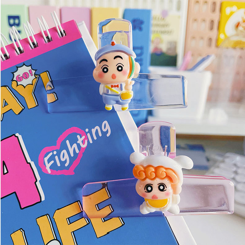 1pc Shin-chan Creative Simple Transparent Acrylic Clip Planner Clips ...