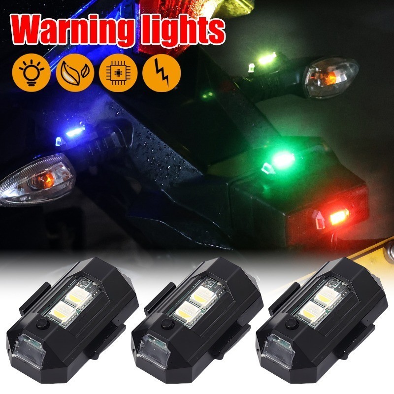 7 Colors Moto Strobe Light - Car LED Anti Collision Warning Light ...