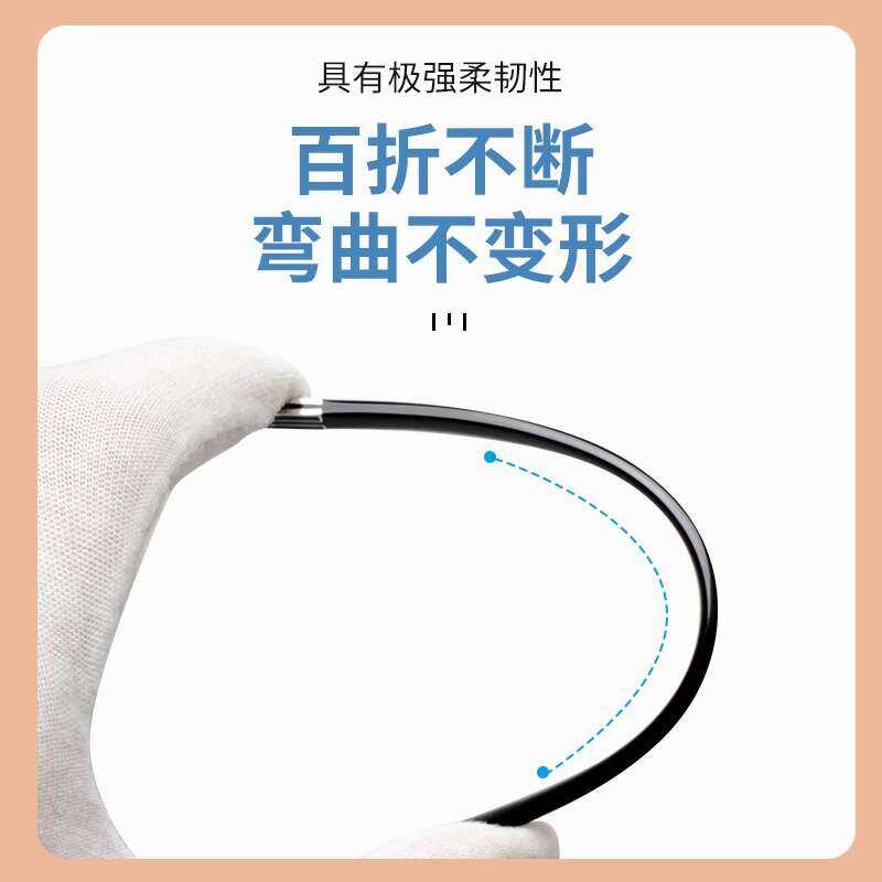Metal Plastic Steel Composite Glossy Black Single Tooth Eyeglass ...