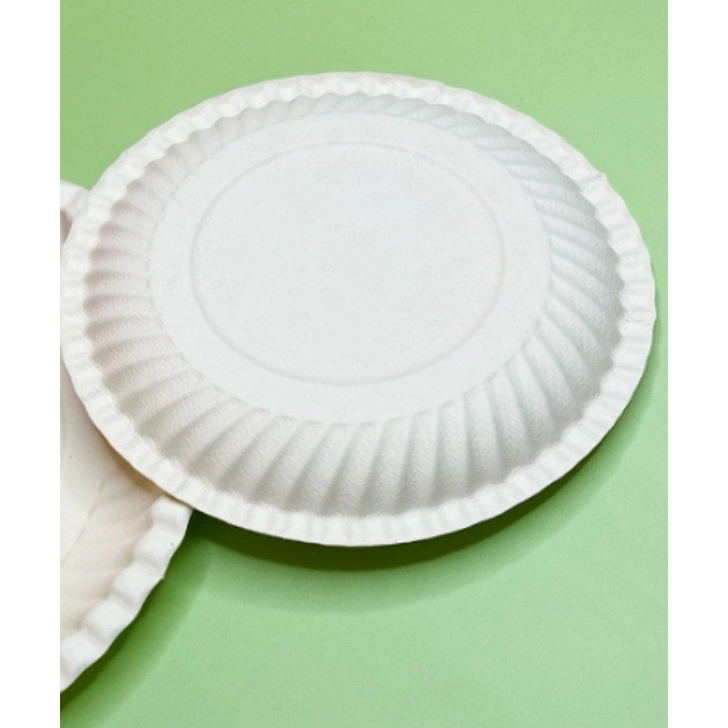 50pcs White Paper Plate 9" Inch Disposable Paper Plate Party Paper ...