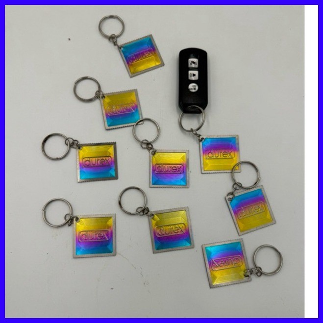 Titanium keychain stamp with letters as shown in the picture, super ...
