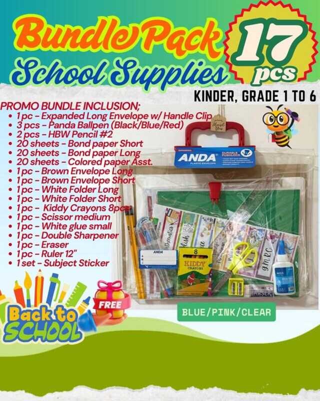 SCHOOL SUPPLIES BUNDLE PACK By 17Pcs (Grade 1 - 6) | Shopee Philippines