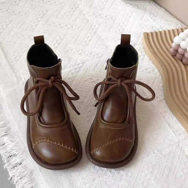 B Artistic Forest Style Round Toe Cute Short Boots For Women Martin ...