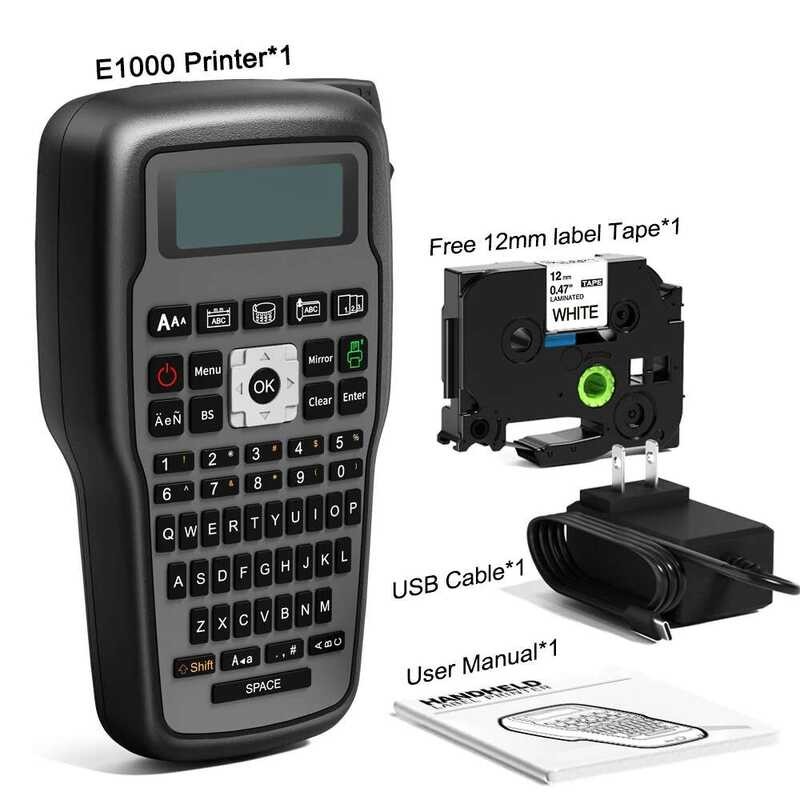 Portable Printer E1000 Pro Handheld Maker Labeller Industrial Labeling ...