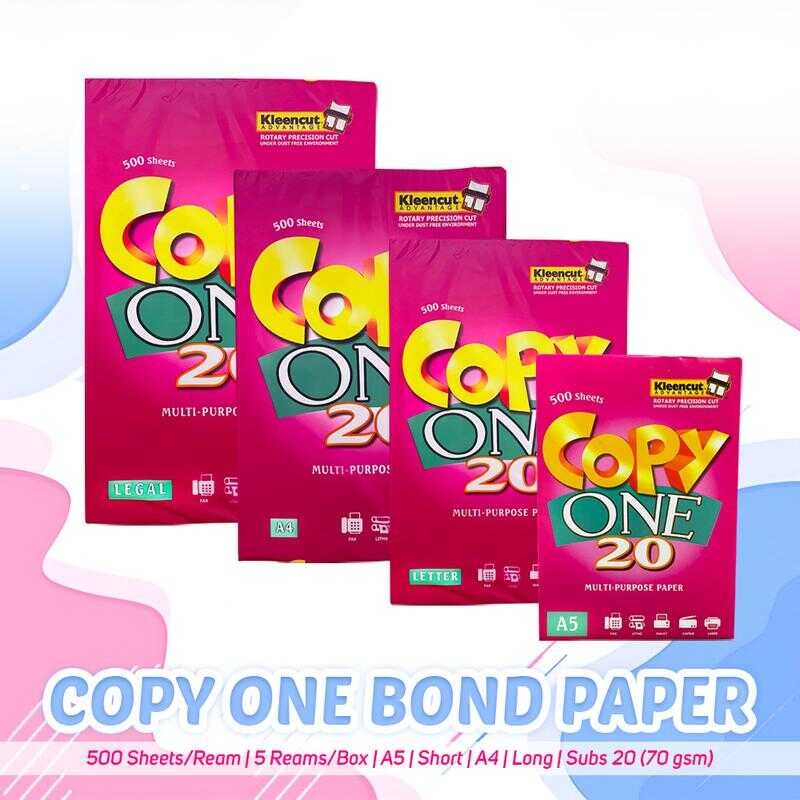 70Gsm Copy One Bond Paper Short | A4 | Long Size (500Sheets) | Shopee ...