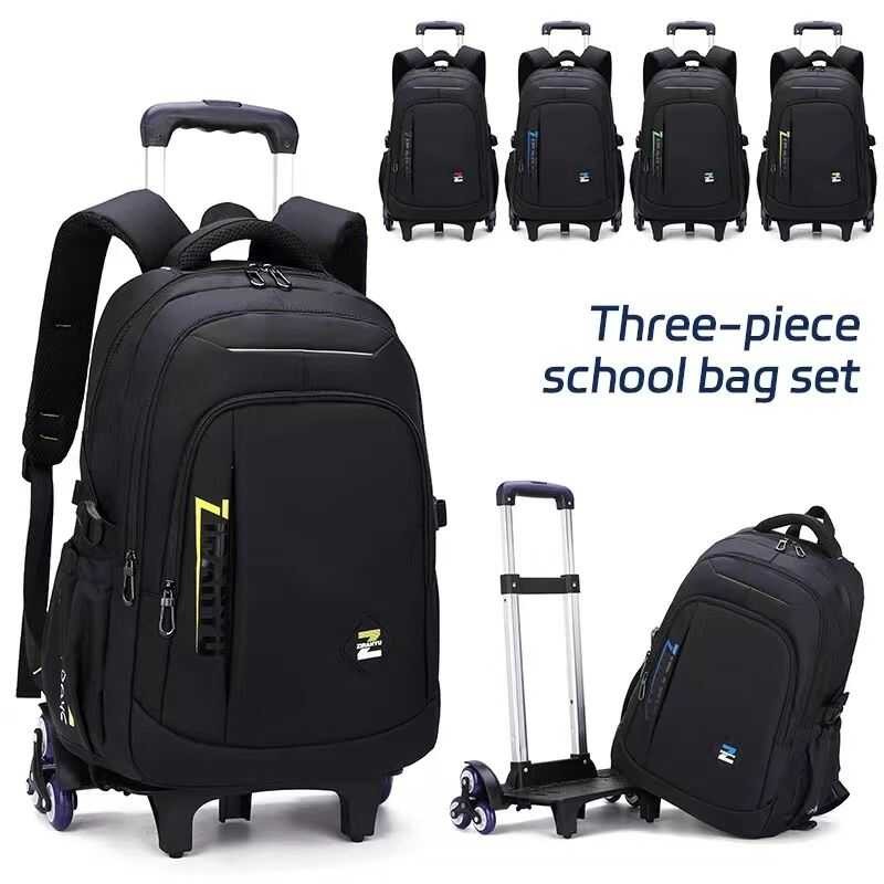 Trolley Kid's School Wheeled Backpack Boys School Trolley For Primary ...