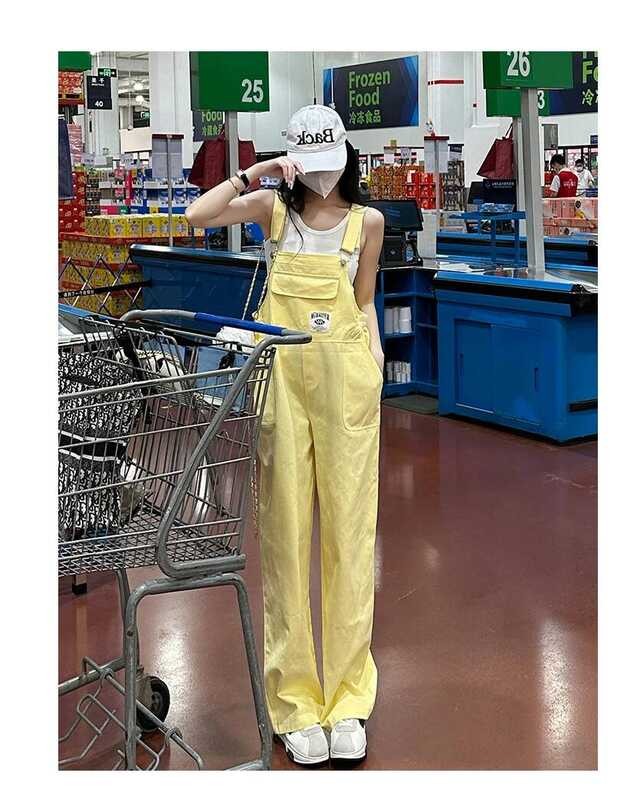Women's Yellow Overalls Spring And Summer 2025 Versatile Always Net Red ...