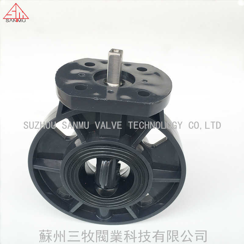 UPVC parisukat na stem PVC pneumatic electric clamp type valve, bracket ...