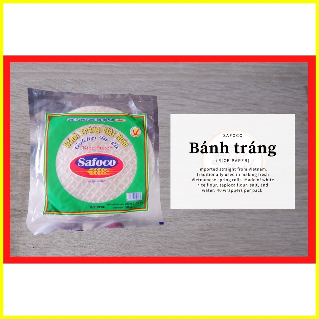 Safoco Banh Trang Rice Paper 22cm (300 grams) | Shopee Philippines