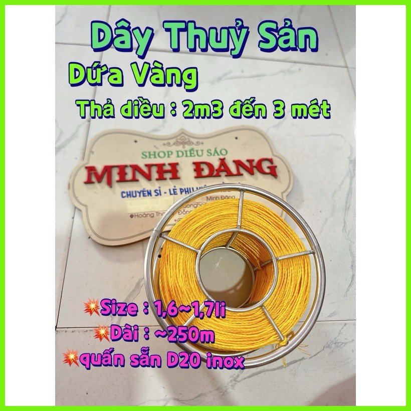 ♒ 1.6mm yellow pineapple aquatic string for flying flute kites from 2m2 ...