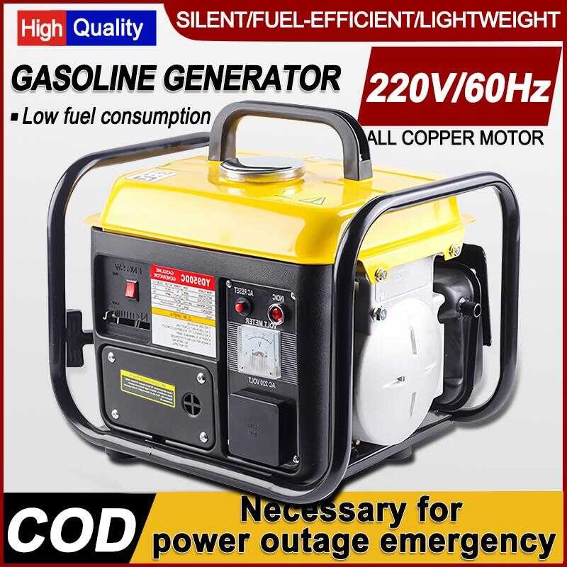 Portable Gasoline Generator 950W/60Hz Low Noise Hand Start 220V Small ...