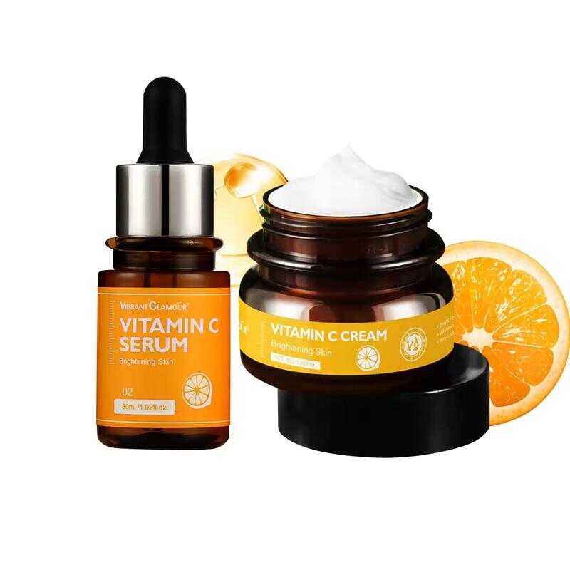 VG Set - VIBRANT GLAMOUR Natural Vitamin C Serum & Cream Skincare ...