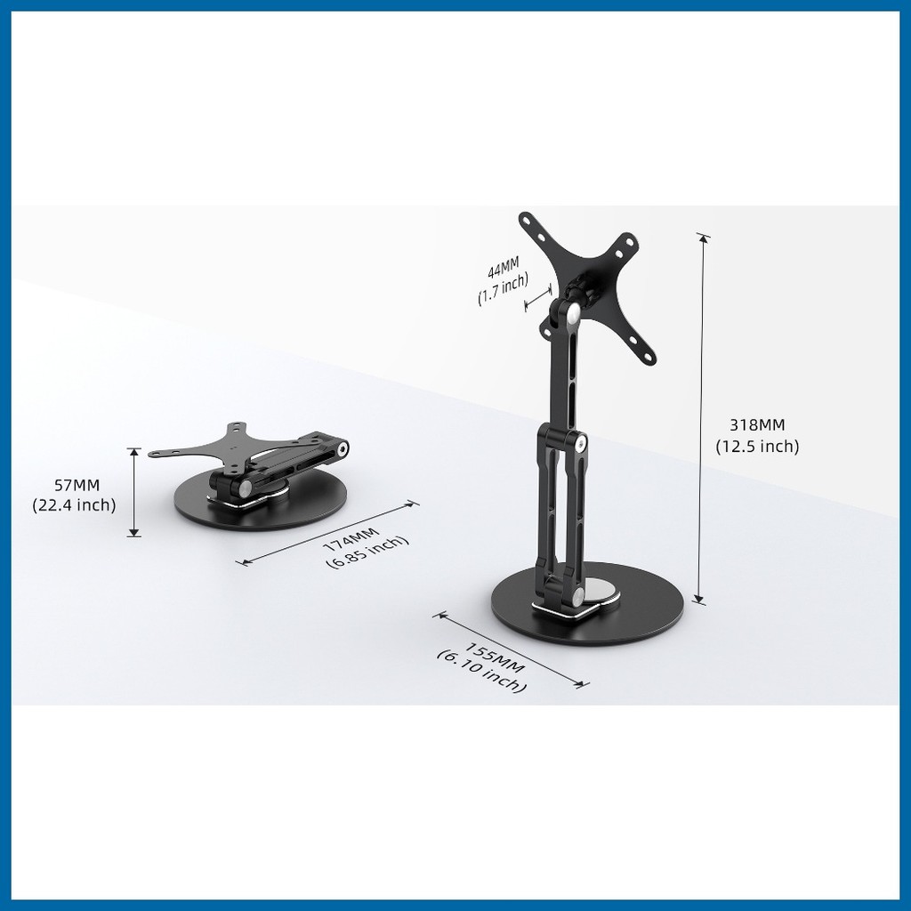 UPERFECT 10-32 inch Vertical Monitor Stand VESA Monitor Bracket Desktop ...