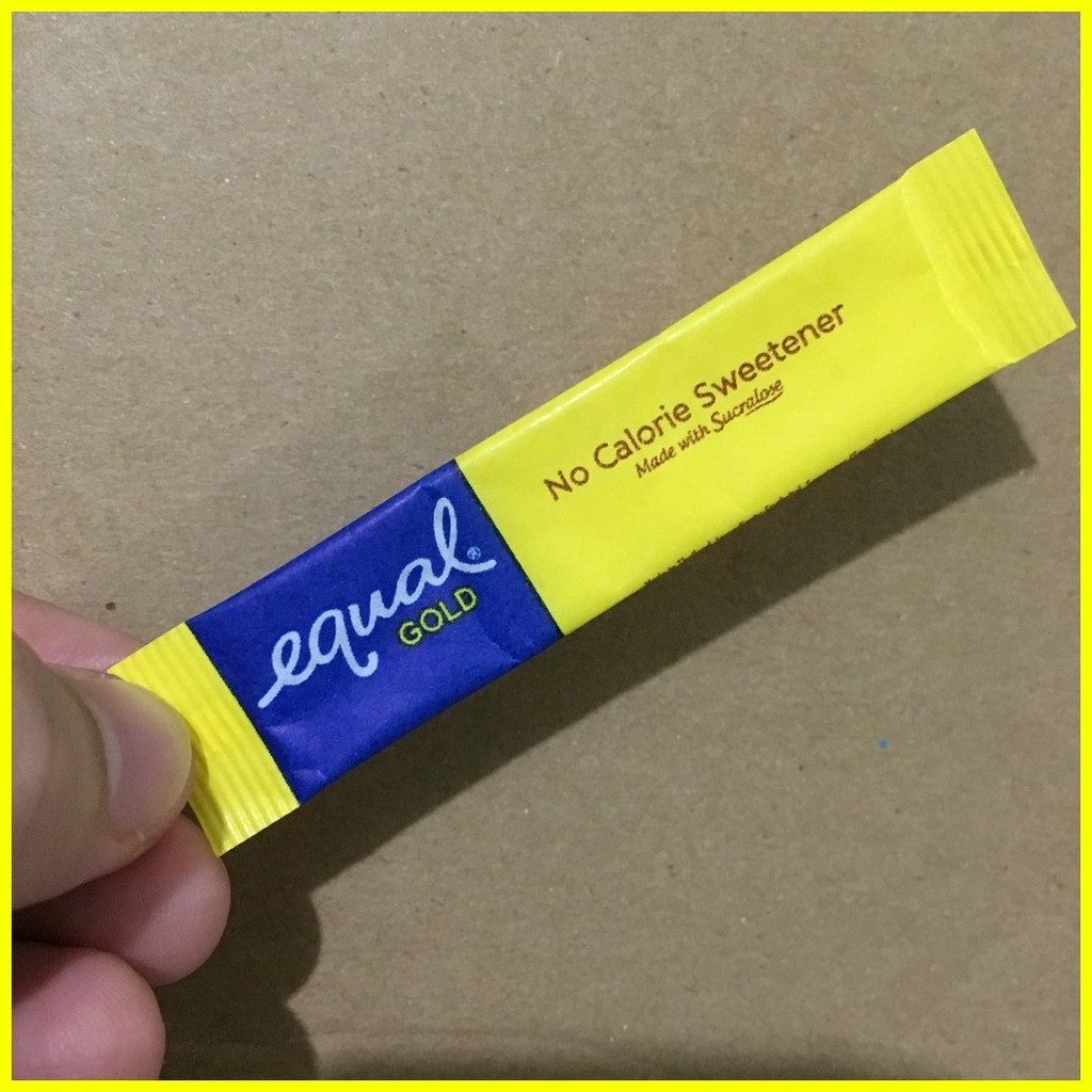 Equal Gold No Calorie Sweetener Repacked (50pcs) Keto/Low Carb Diet ...