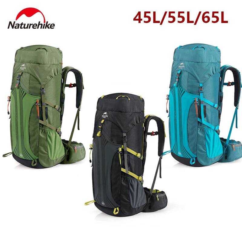 Naturehike 45L/55L/65L Backpack Rucack With Rain Cover Outdoor Knapsack Backpacking Camping ...
