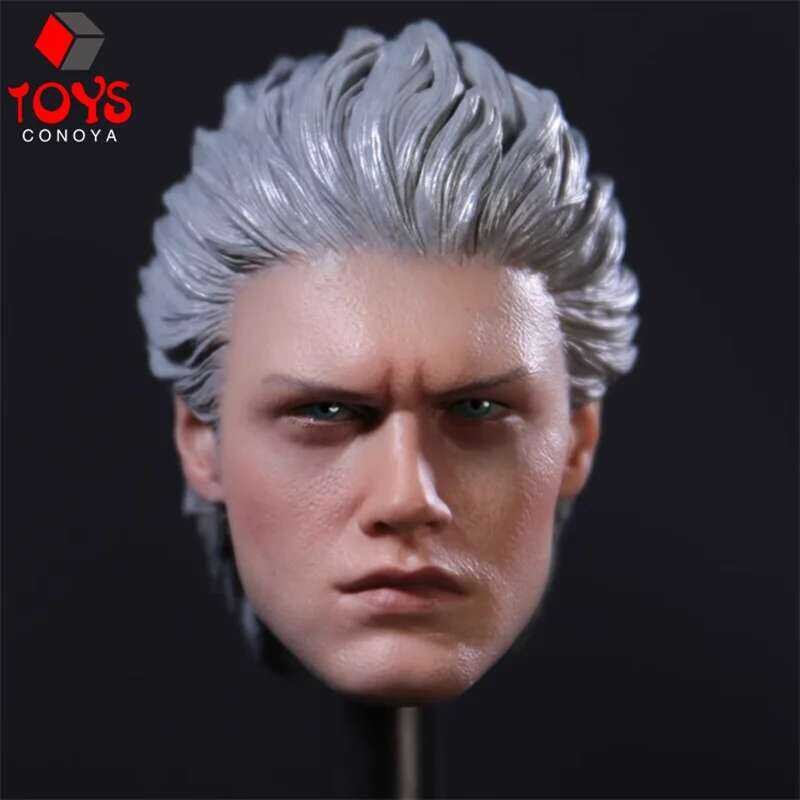 In Stock Asmus Toys 1/6 Dmc500 Vergil Head Sculpt Carving Model Fit 12 ...