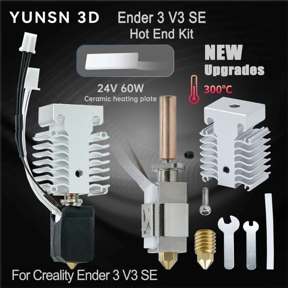 3D Upgrade Hot End Kit For Creality Ender 3 V3 SE 3D Printer 24V 60W Ceramic Heater Thermistor ...