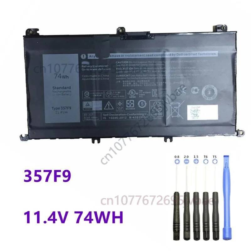 74Wh 11.4V 357F9 Battery For DELL Inspiron 15 Gaming 5576 5577 7566 ...