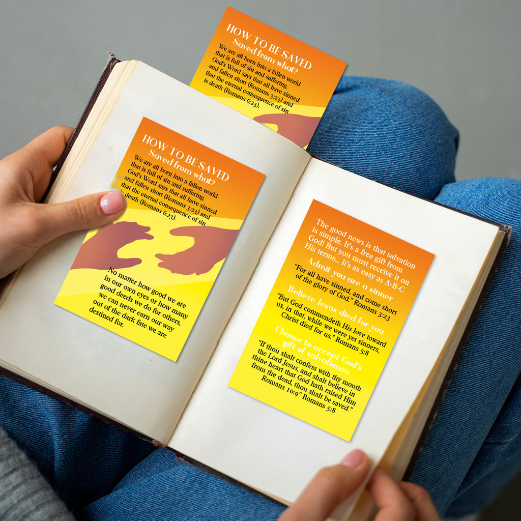 100pcs Inspirational Gospel Tracts - Christian Prayer Cards with Bible ...