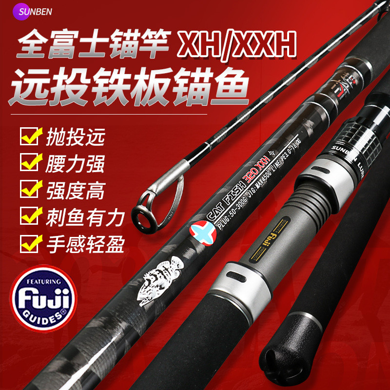 Three-book Anchor Fishing Rod Full Fuji Insertion Joint And Continue To ...