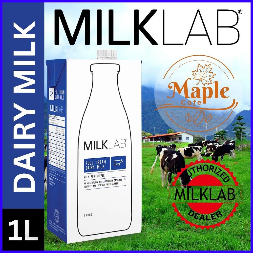 MilkLab Full Cream Dairy Milk 1 Liter UHT - Award-winning full cream milk for coffee | Shopee ...