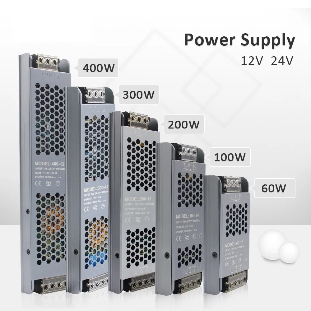 OEING Power Supply Unit 12V 24V 60W 100W 200W 300W 400W 110V 220V 230V ...