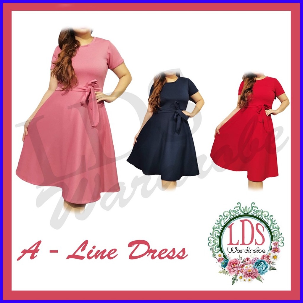 LDS - A-Line Dress - Plain Colors (CAN FIT TO: Small to Large Body ...