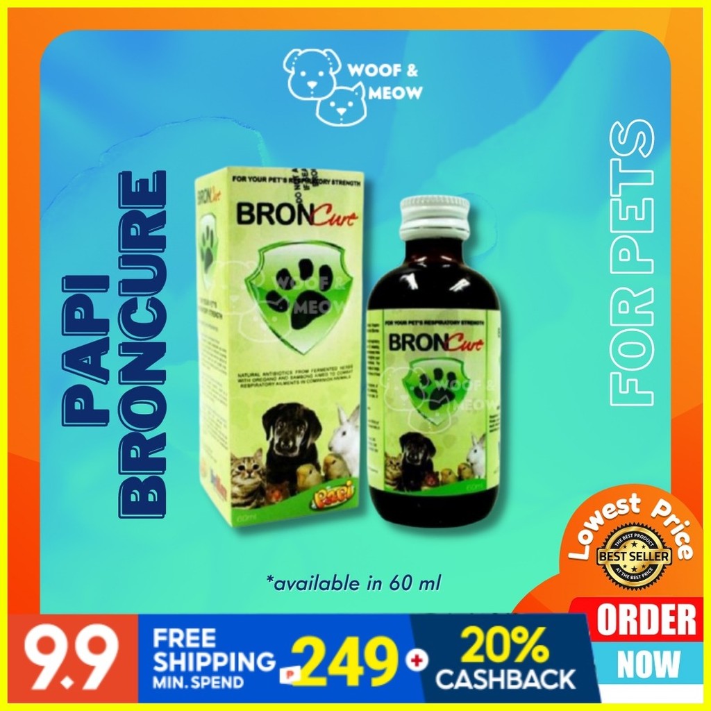 NEW Papi Broncure, Natural Antibiotic For Respiratory Infection in Pets ...