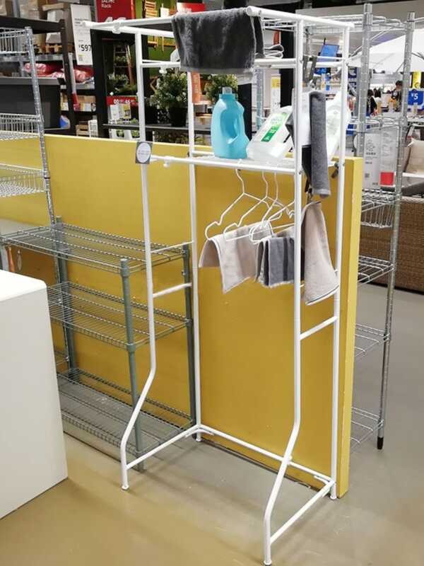 IKEA Adjustable Shelf Storage Rack for Home Washing Machine Organizer ...