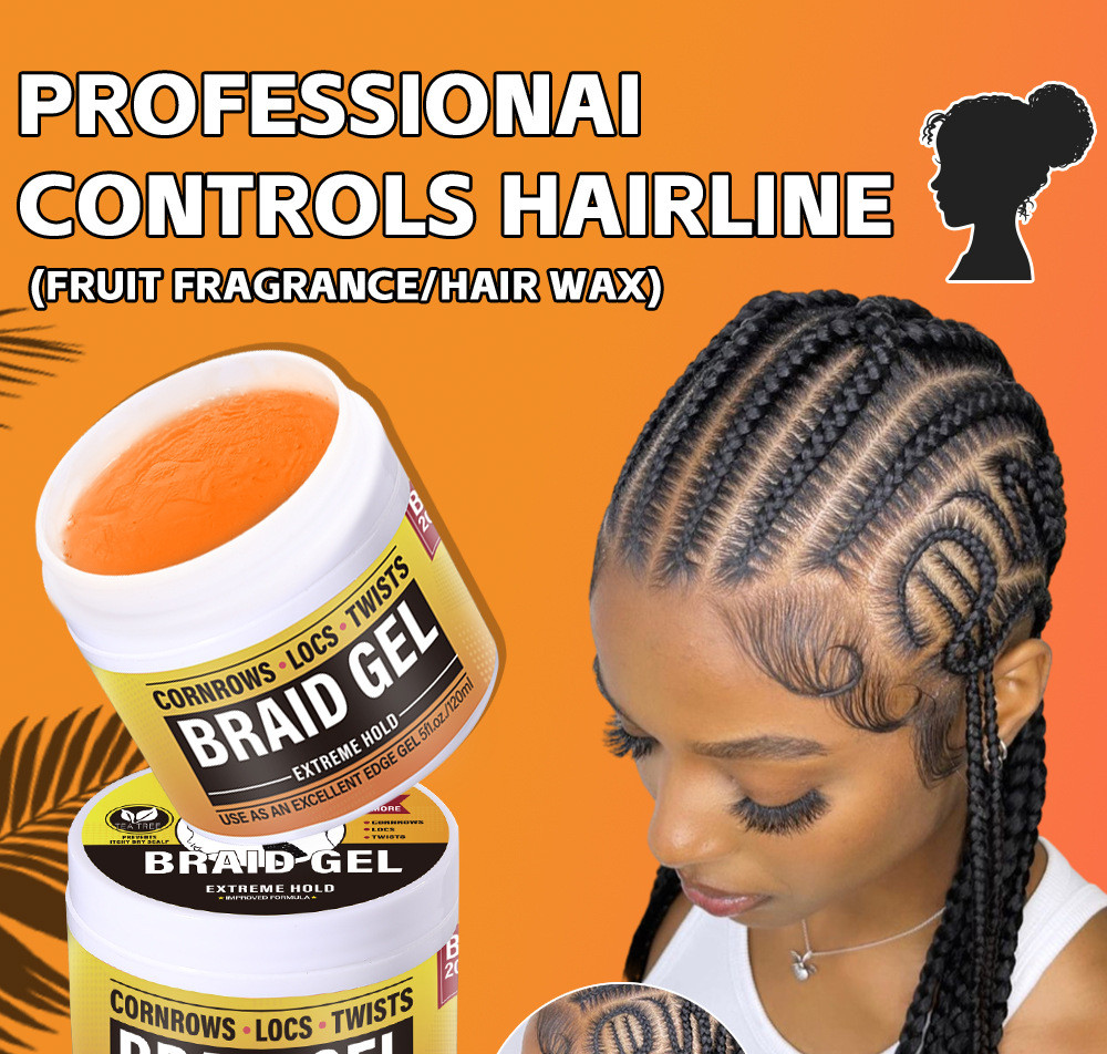 Hair Wax - 120ml Strong Hold Styling Gel for Braids/Locks | Smooth ...