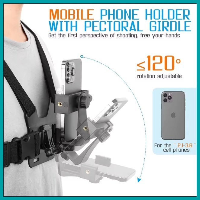 New Mobile Phone Chest Strap Mount Go/Pro Chest Harness Holder for ...