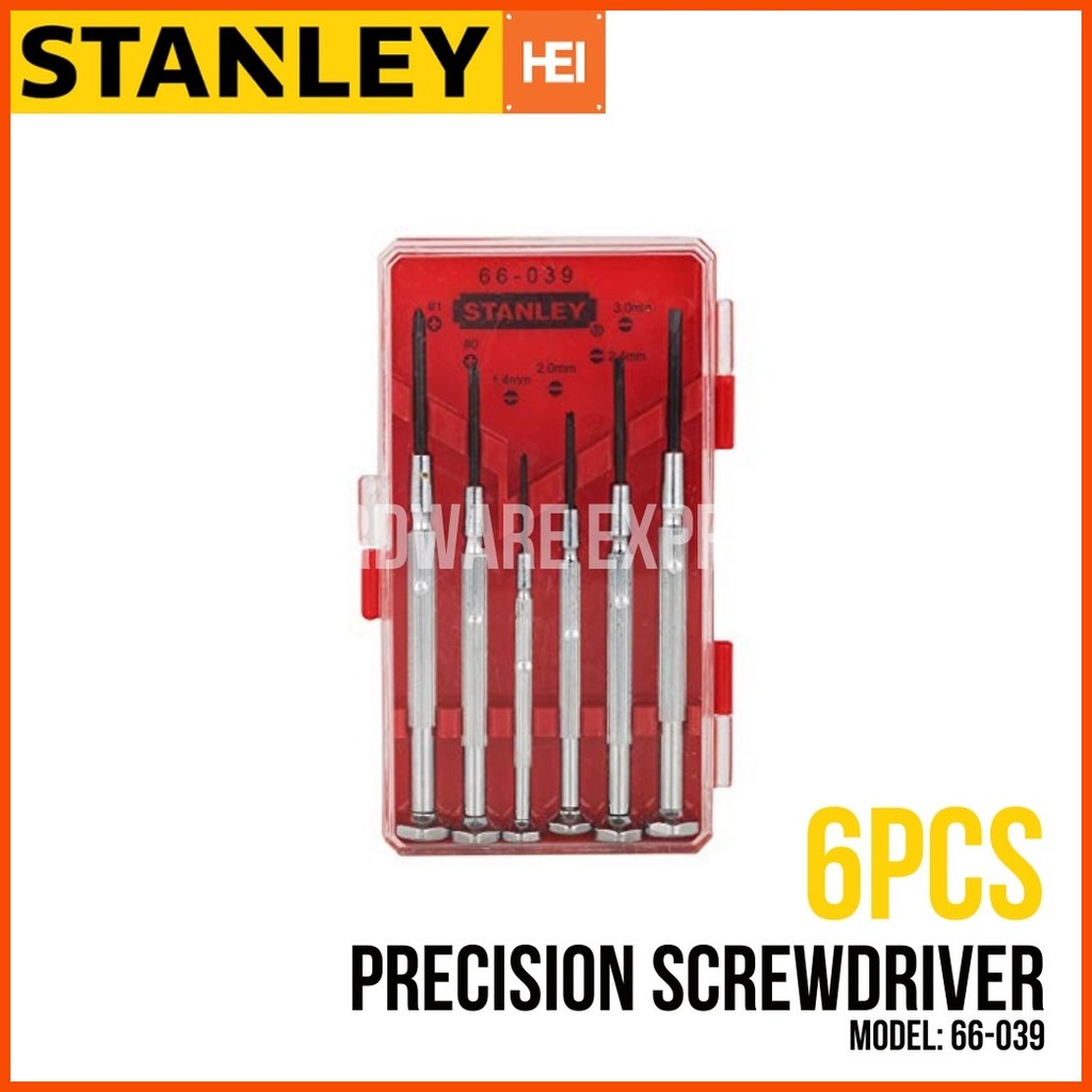 ♒ STANLEY Precision ScrewDriver Set Red Case (66-039) | Shopee Philippines
