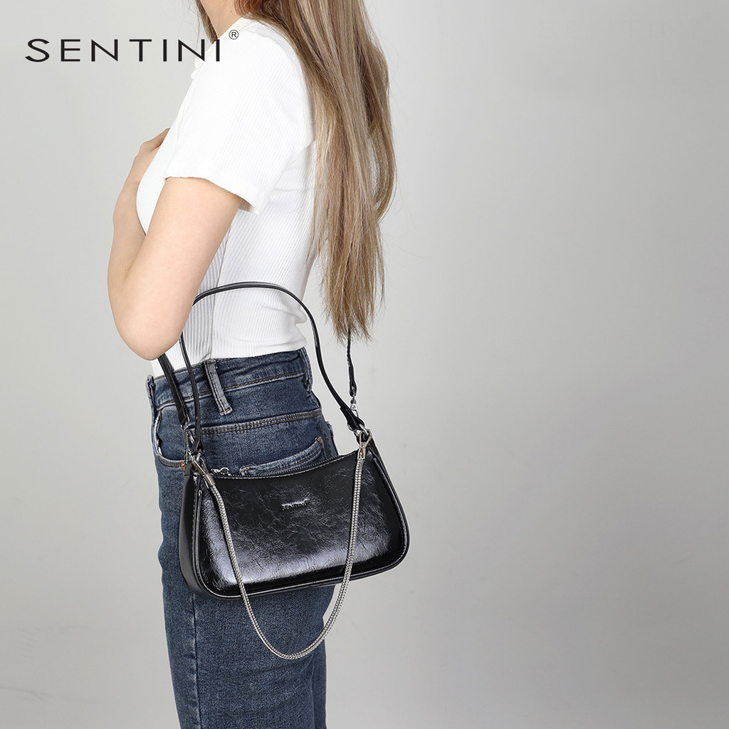 Dan's X SENTINI Clivia Women's Shoulder Bag - Black / White STB-163 ...