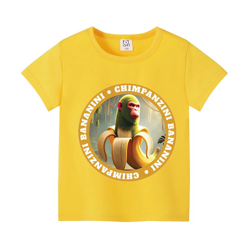 Italian Brainrot Children's T-shirt Tralalero Tralala Cartoon Pattern ...