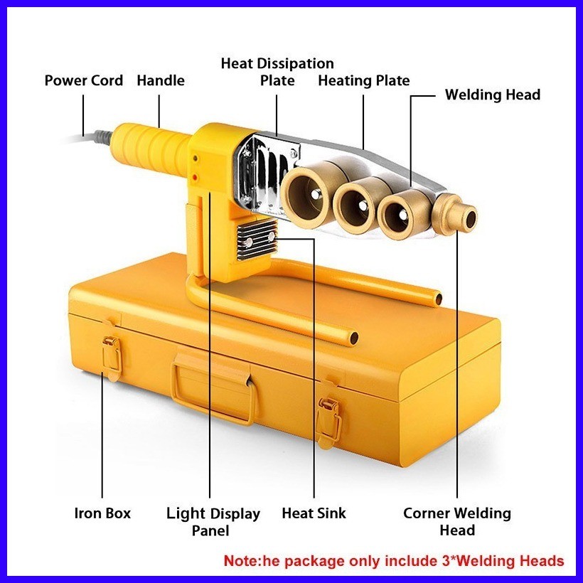 2025 NEW 1000W PPR Heater/Fusion Machine-Pipe Welding Machine-Heavy ...
